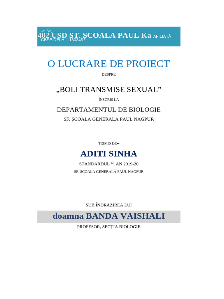 proiect bio | PDF
