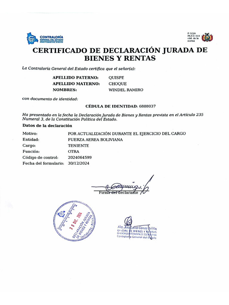 DJBR Tte Quispe | PDF