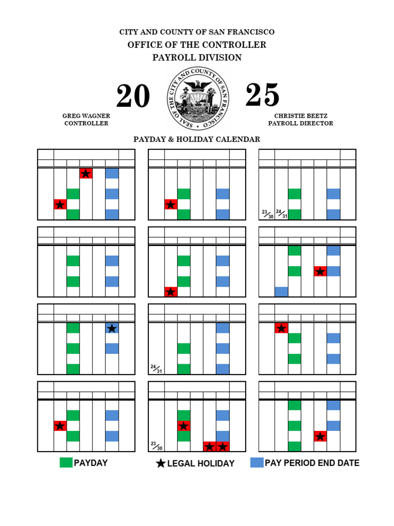 2025 Payday & Holiday Calendar | PDF