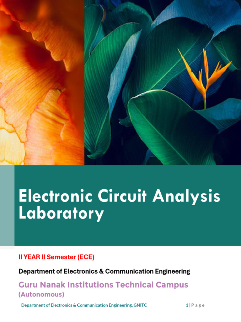 ECA Laboratory Manual | PDF | Amplifier | Inductor
