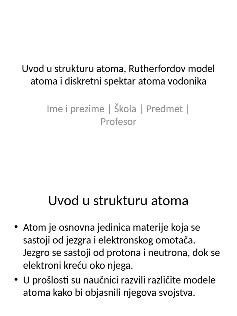 Struktura Atoma | PDF