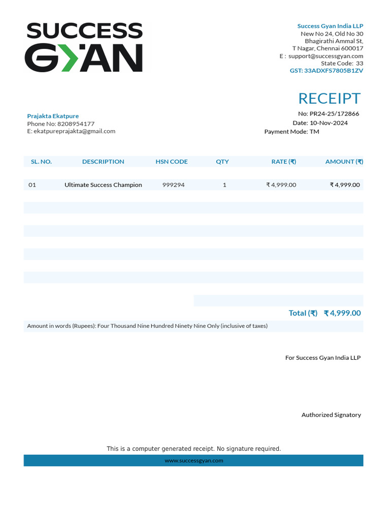 SG Receipt | PDF