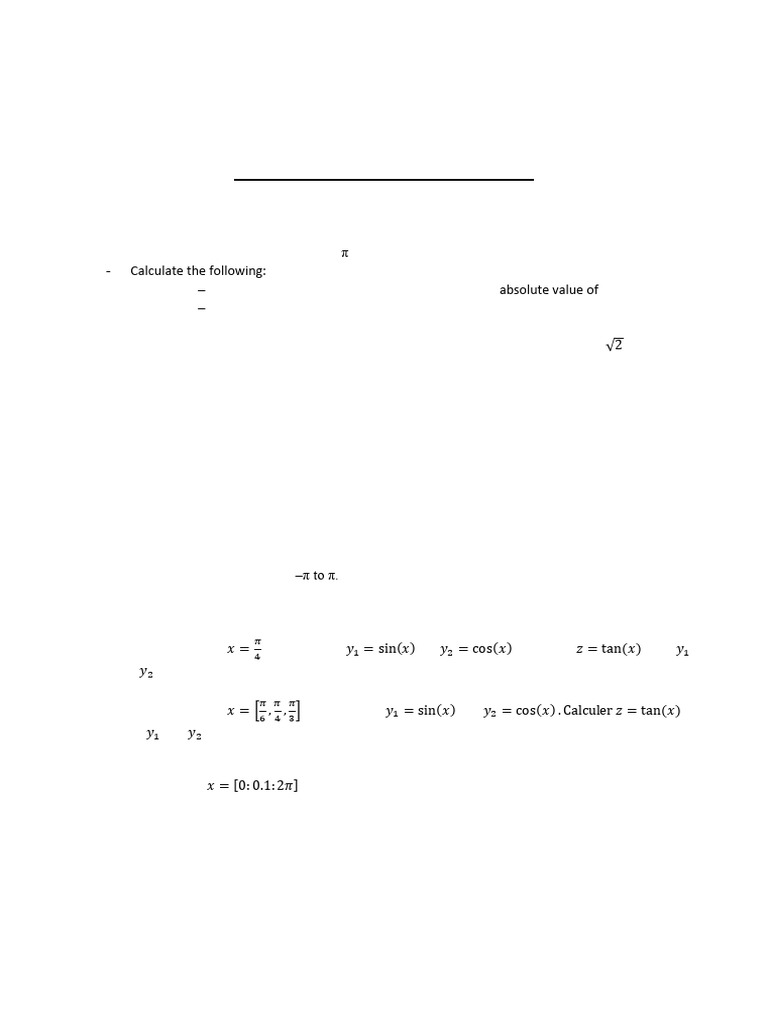 TP # 1: Introduction To MATLAB: Programming Tools For Mathematics | PDF
