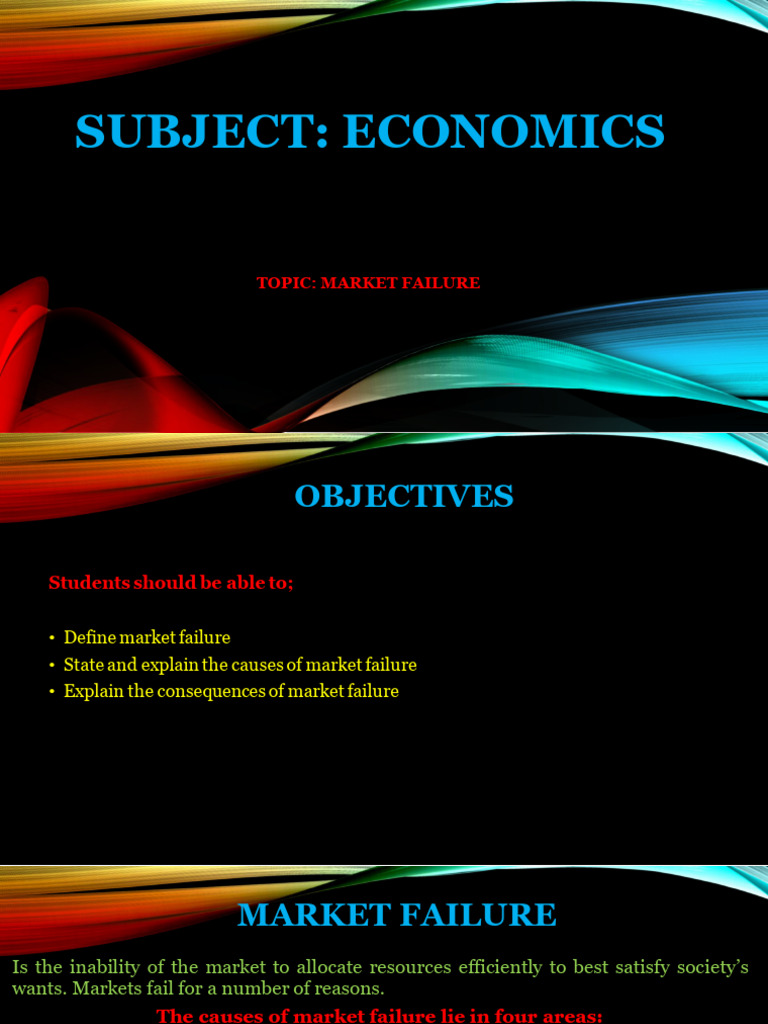 Market Failure | PDF | Externality | Monopoly