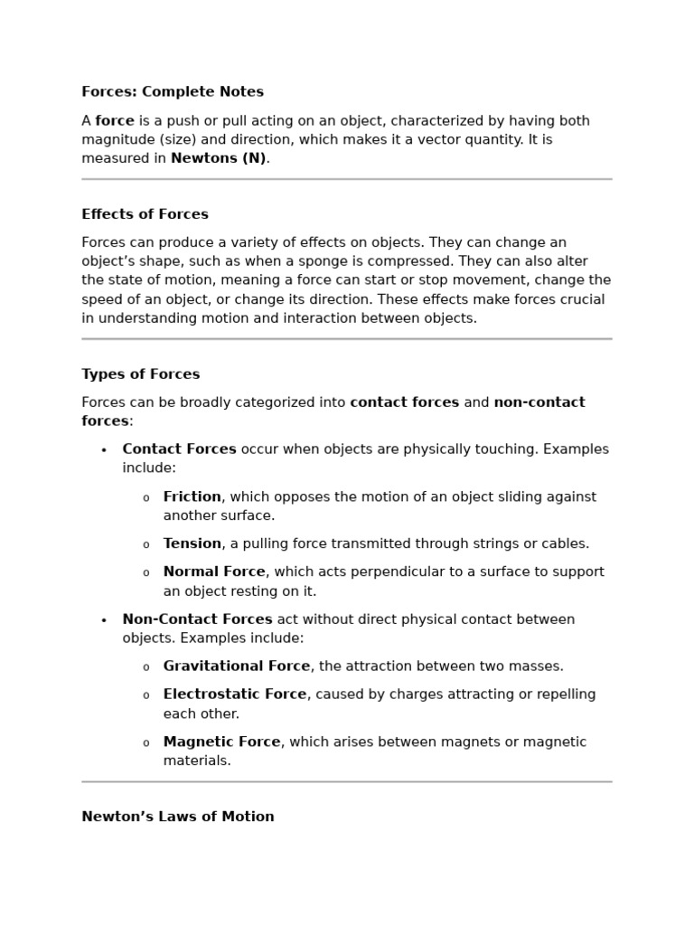6. FORCES | PDF | Force | Friction