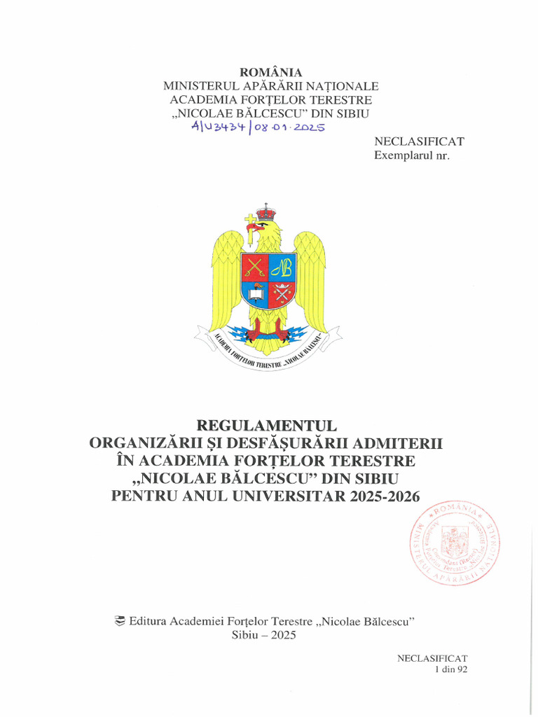 Regulament Admitere AFT | PDF