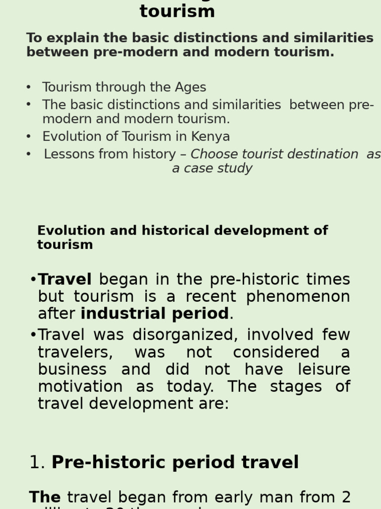 TOPIC 2-Evolution and Growth of Tourism - (20240925) | PDF | Tourism ...