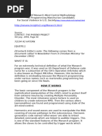 MK-Ultra and Project Monarch Overview | PDF | Central Intelligence ...