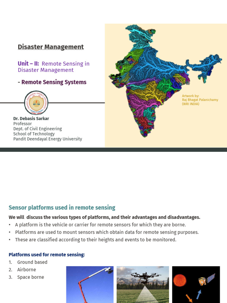 Remote Sensing Platforms in Disaster Management | PDF | Image ...