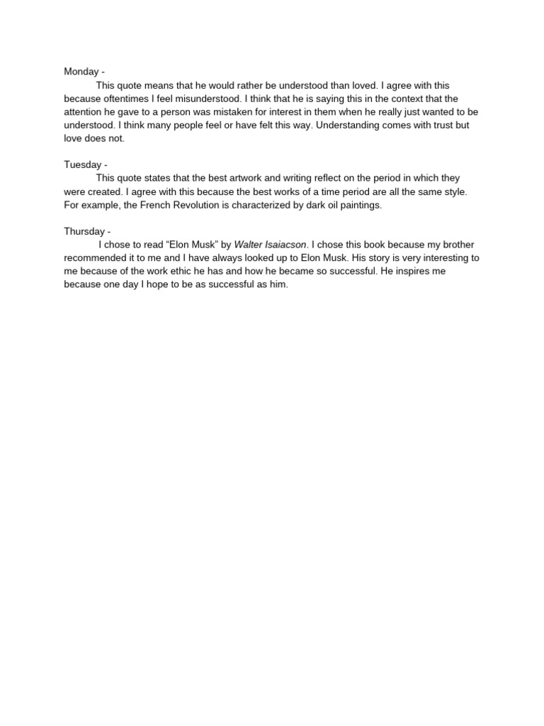 Free Write Week 4 | PDF
