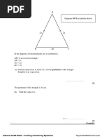 Forming and Solving Equations-Worksheet | PDF | Rectangle | Equations