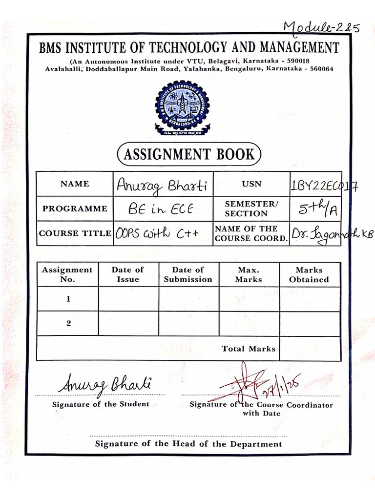 OOPS Assignment | PDF