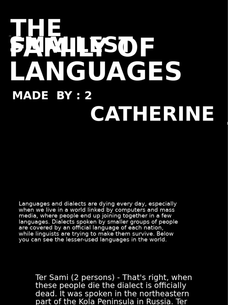 The Smallest Family of Languages | PDF