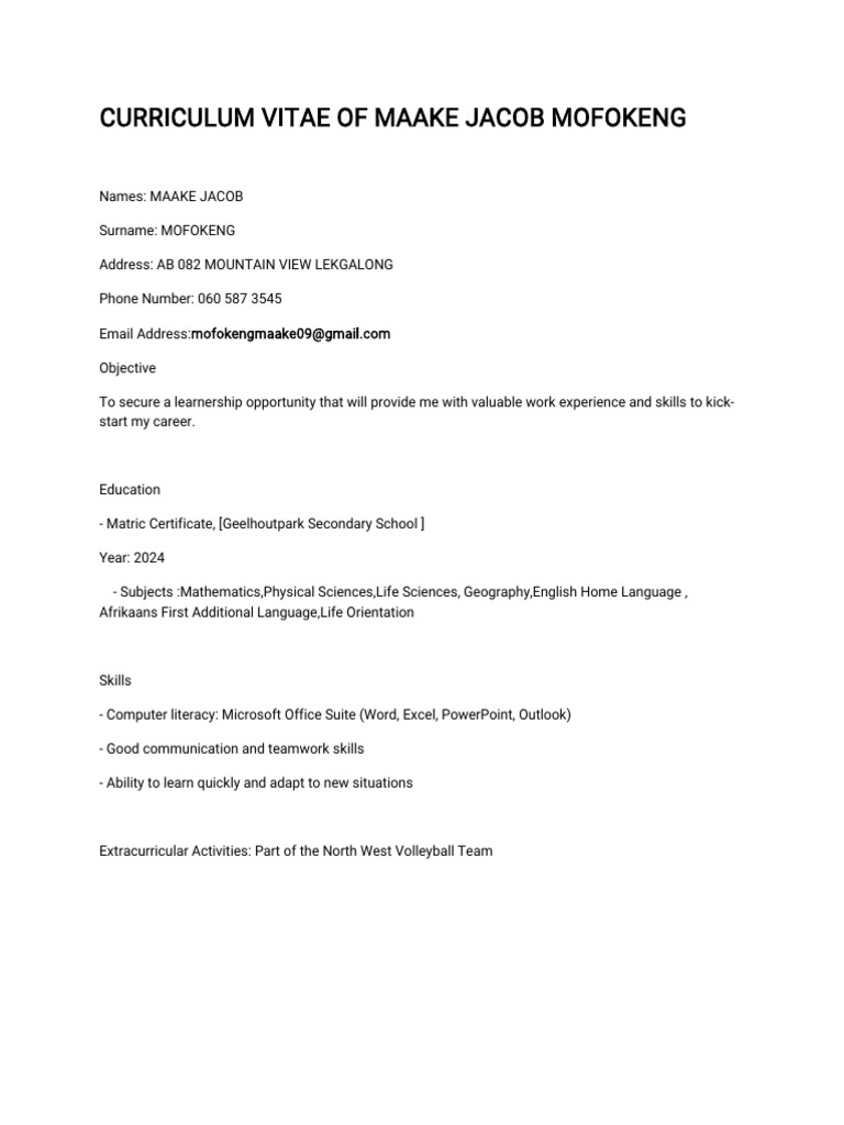 Curriculum Vitae | PDF