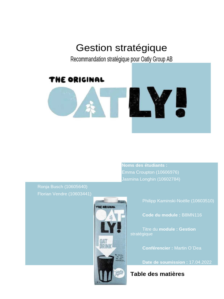 devoir final de gestion stratégique | PDF | Économie énergétique | Énergie renouvelable