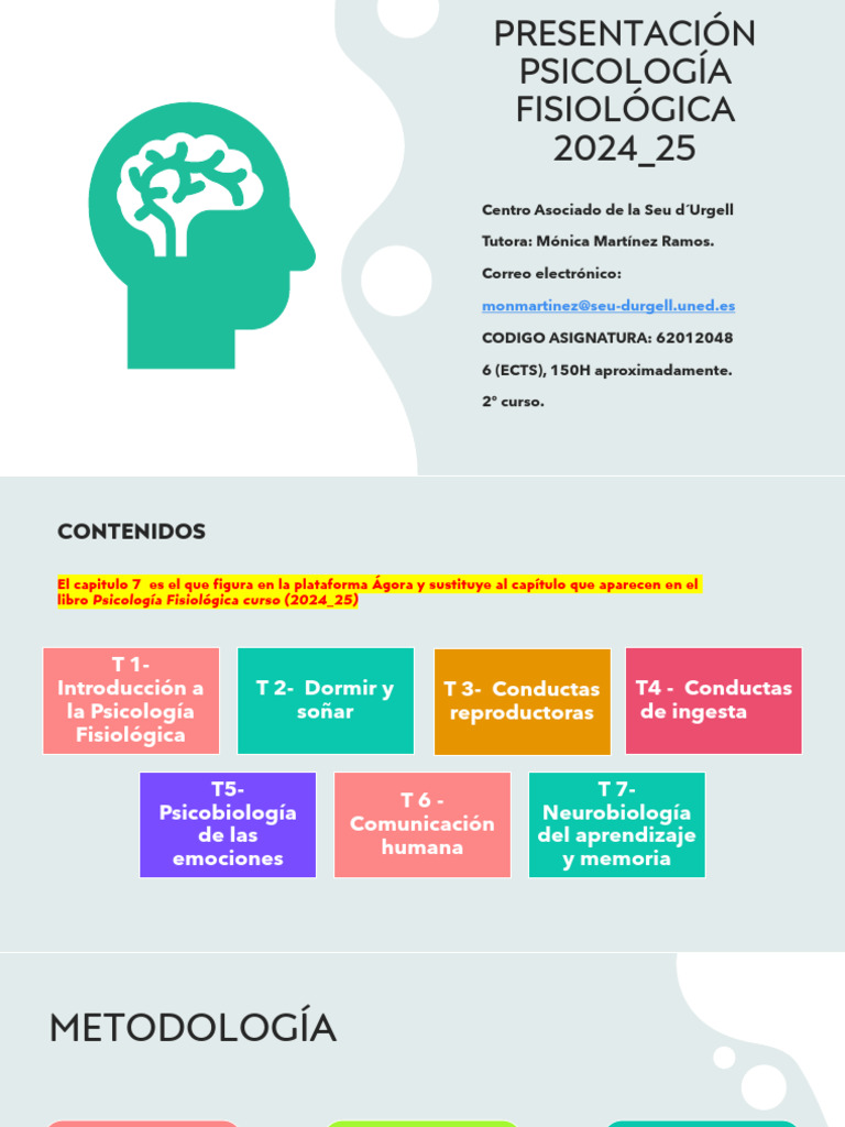 232 Presentaci N Psicolog A Fisiol Gica 2024 25 | PDF | Sicología ...