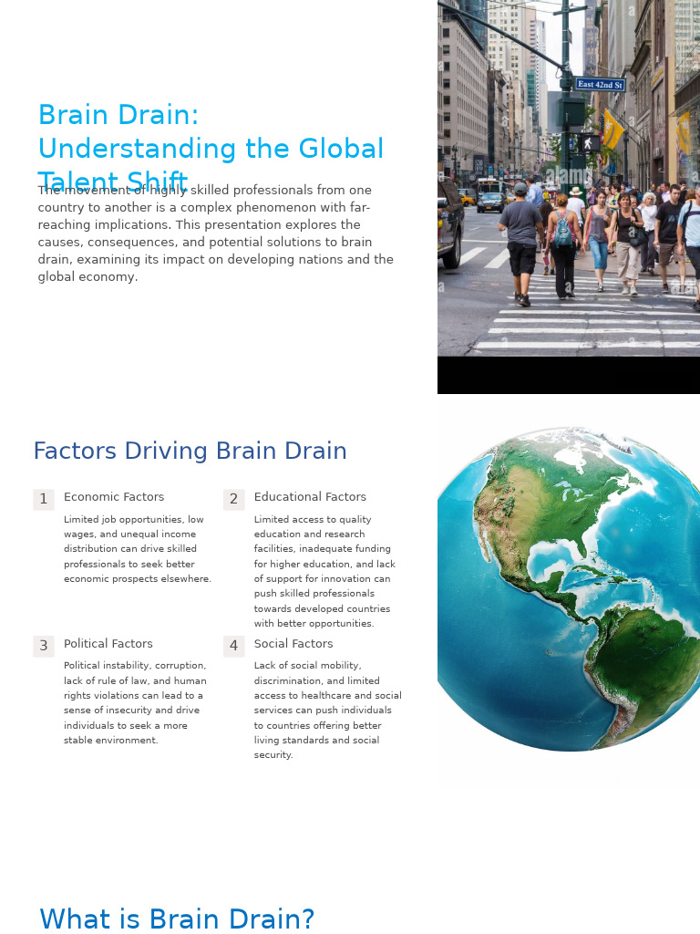 Brain Drain Understanding The Global Talent Shift | PDF | Human Capital Flight | Developing Country