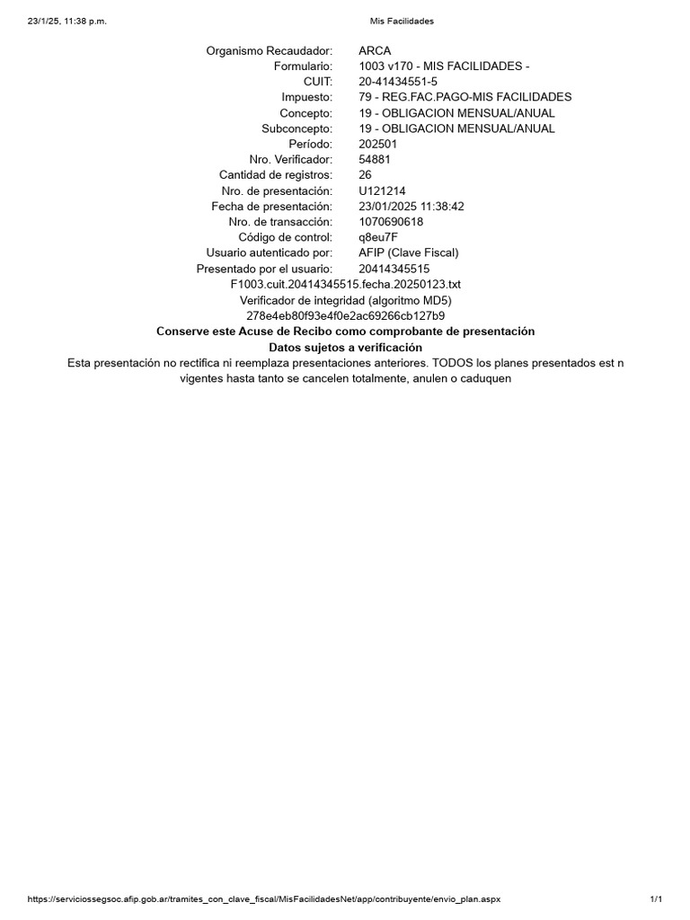 Plan de Pago Afip | PDF