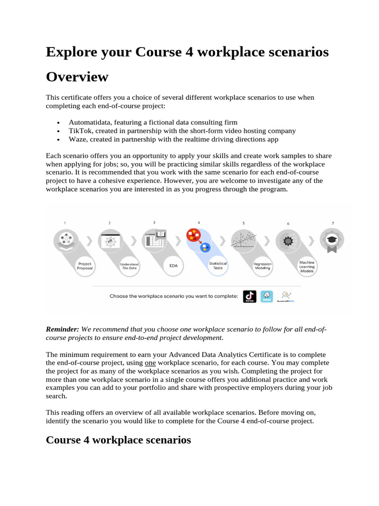Course 4: Automatidata Scenarios Overview | PDF | Statistics | Data ...