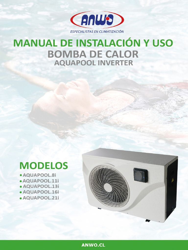 Anwo - Bomba de Calor Aquapool 11i Inverter | PDF | Bomba de calor | Ingenieria Eléctrica