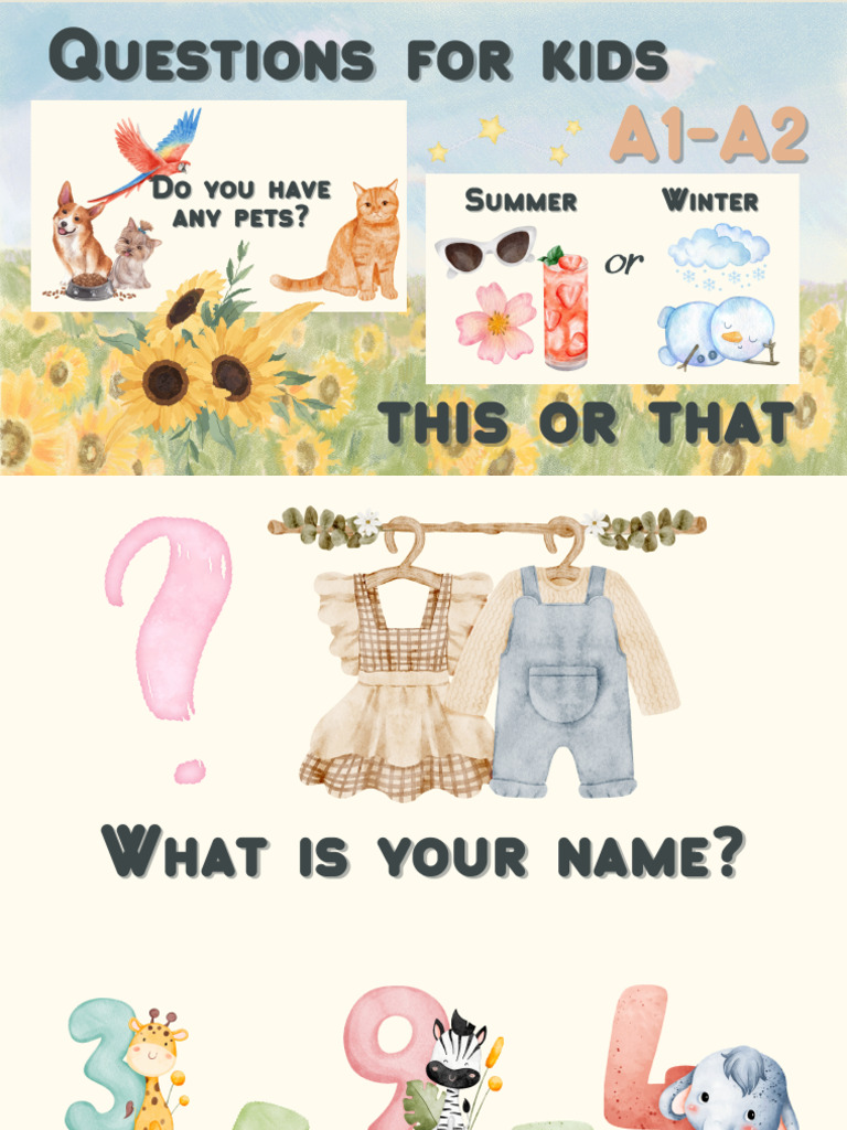 Fun "This or That" Questions for Kids | PDF