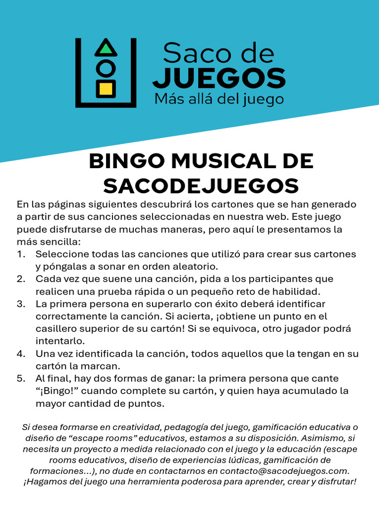 Bingo Musical | PDF | Músicos | Grupos musicales