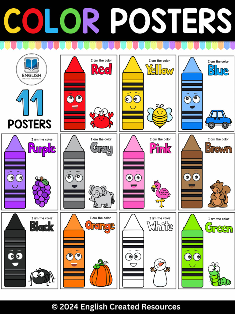 Color Posters Copyright 2024 English Created Resources | PDF