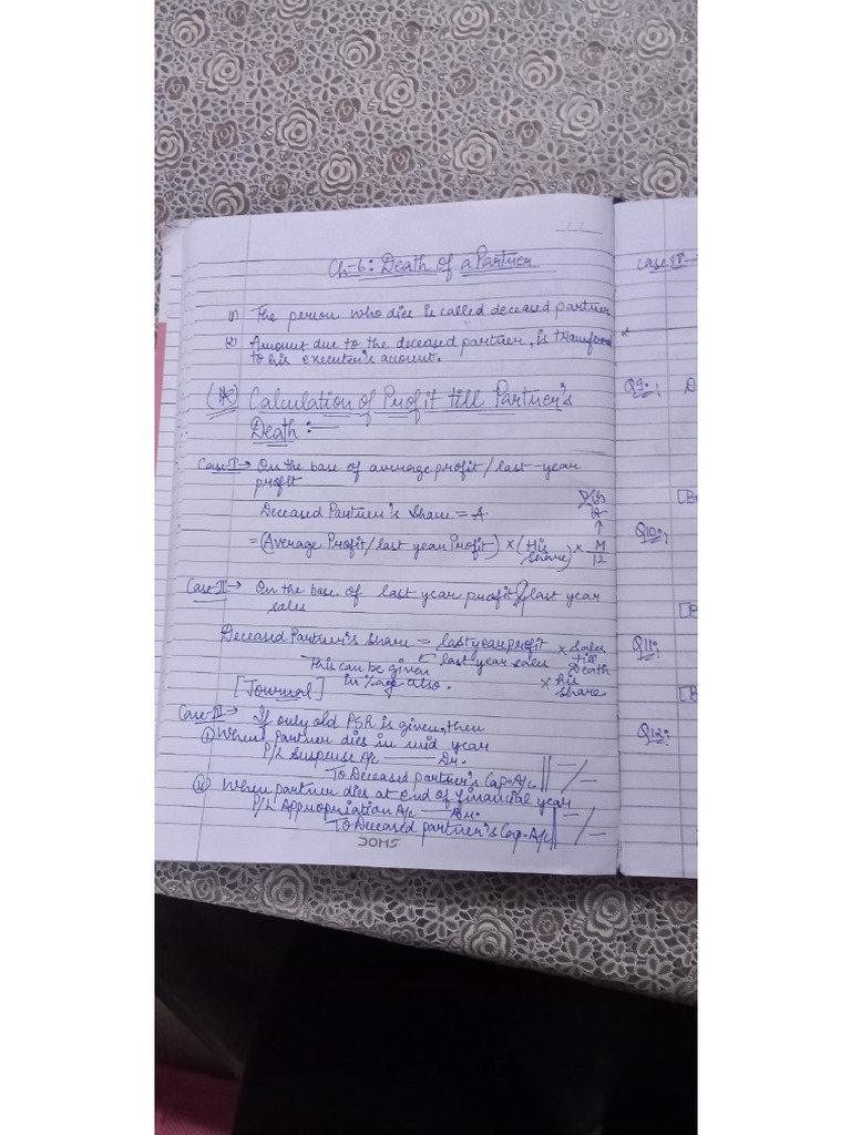 Death of A Partner Notes | PDF