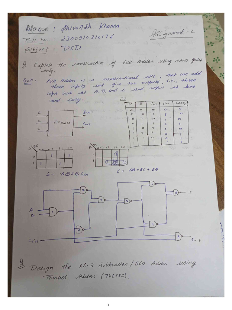 DSD Assignment 2,3 and 4 | PDF
