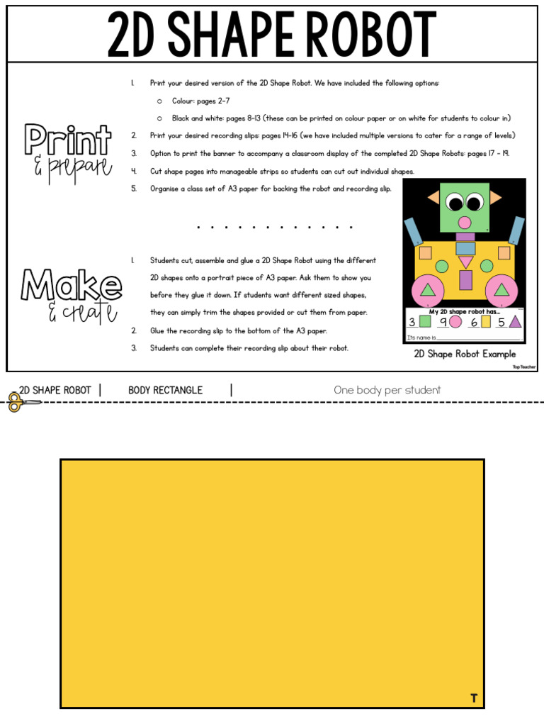 2D Shape Robot Craft | PDF | Geometric Shapes | Geometry