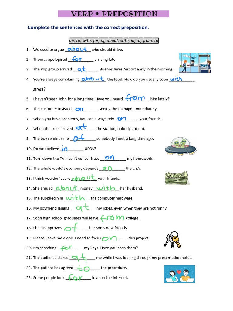 English Preposition Practice | PDF