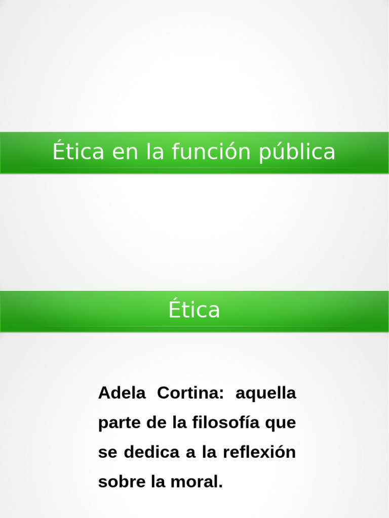 Etica En La Funcion Publica Pdf Moralidad Administración Pública