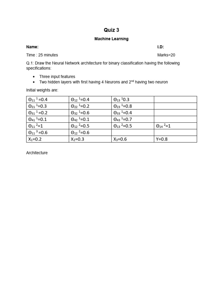 Machine Learning Quiz for Students | PDF