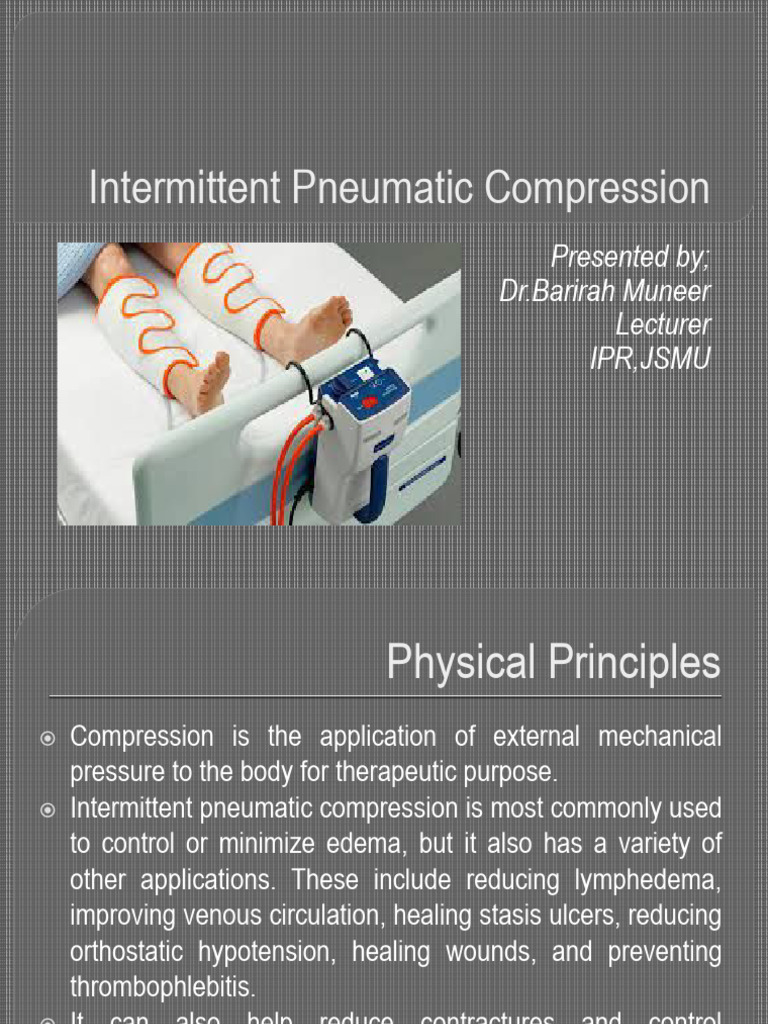 Intermittent Pneumatic Compression | PDF | Edema | Vein