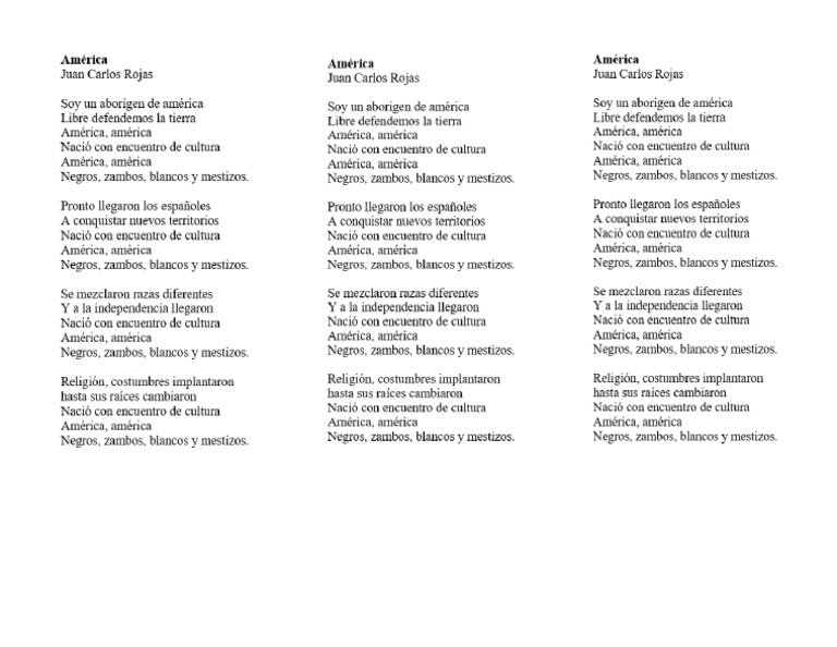 Cancion America | PDF