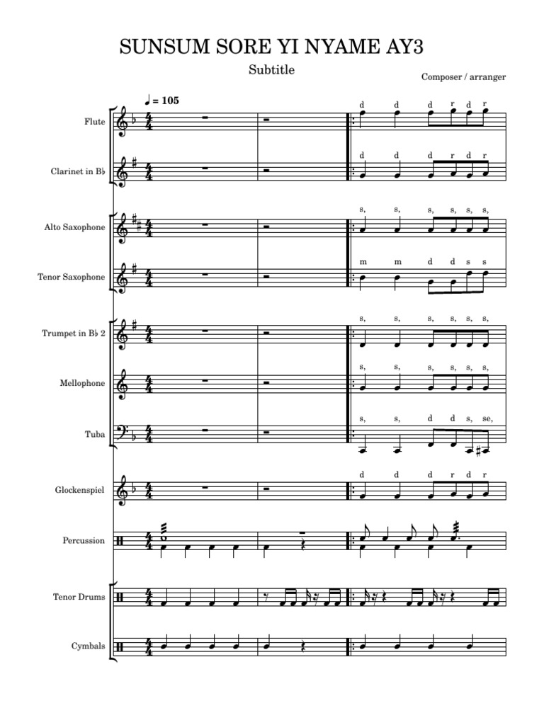 Sunsum Sore Yi Nyame Ay3 | PDF | Elementary Organology | Aerophones