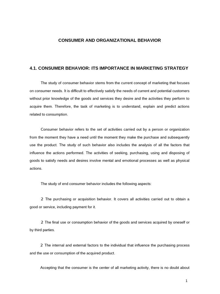 Week 4 - Consumer Behavior | PDF | Consumer Behaviour | Behavior