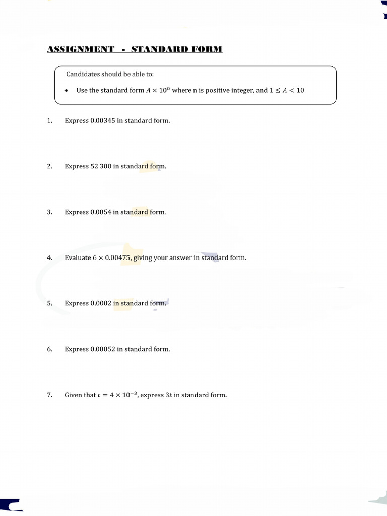Assignment - Standard Form | PDF