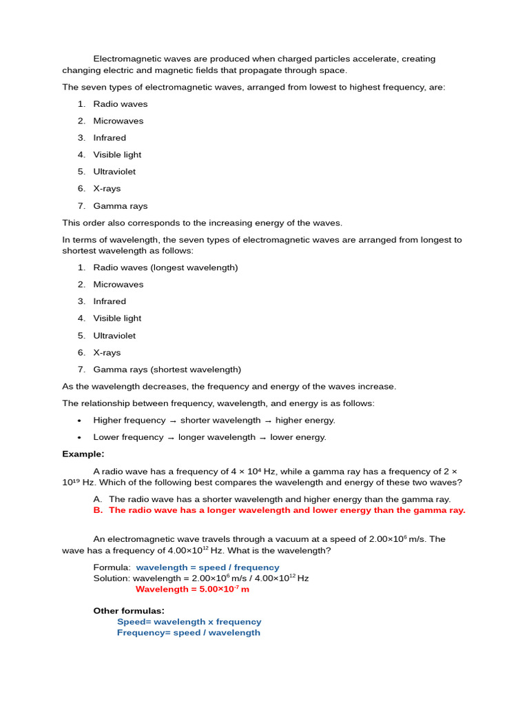 Electromagnetic Waves & Applications | PDF | Electromagnetic Radiation | Frequency