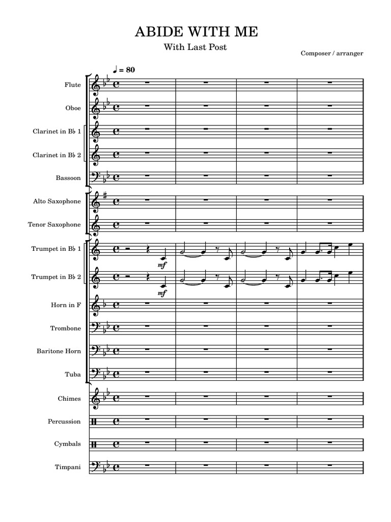 ABIDE WITH ME | PDF | Musical Compositions | Music Technology