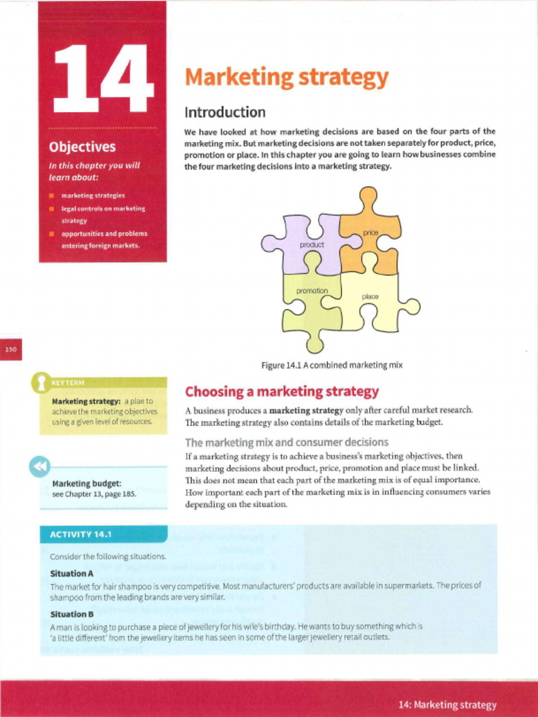 Cambridge IGCSE® Business Studies Coursebook Chapter 14 Marketing ...