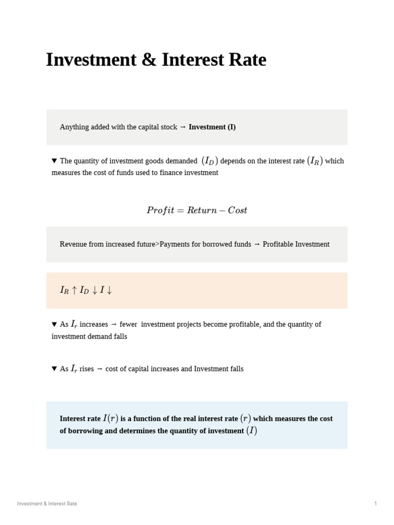 Investment__Interest_Rate | PDF | Investing | Interest