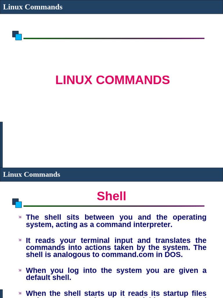 L13 - Linux Unit 1 Commands | PDF | Command Line Interface | System ...