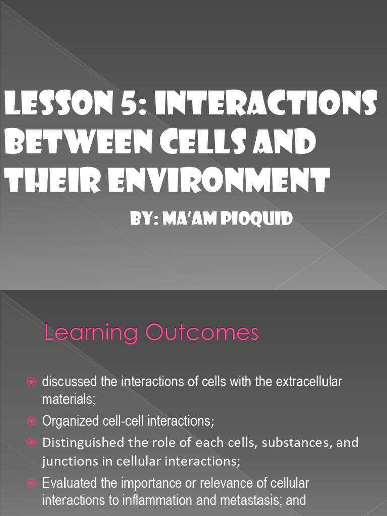 L5_cell_interaction | PDF | Extracellular Matrix | Cell Adhesion