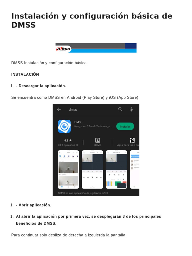 Instalación y Configuración Básica de DMSS | PDF