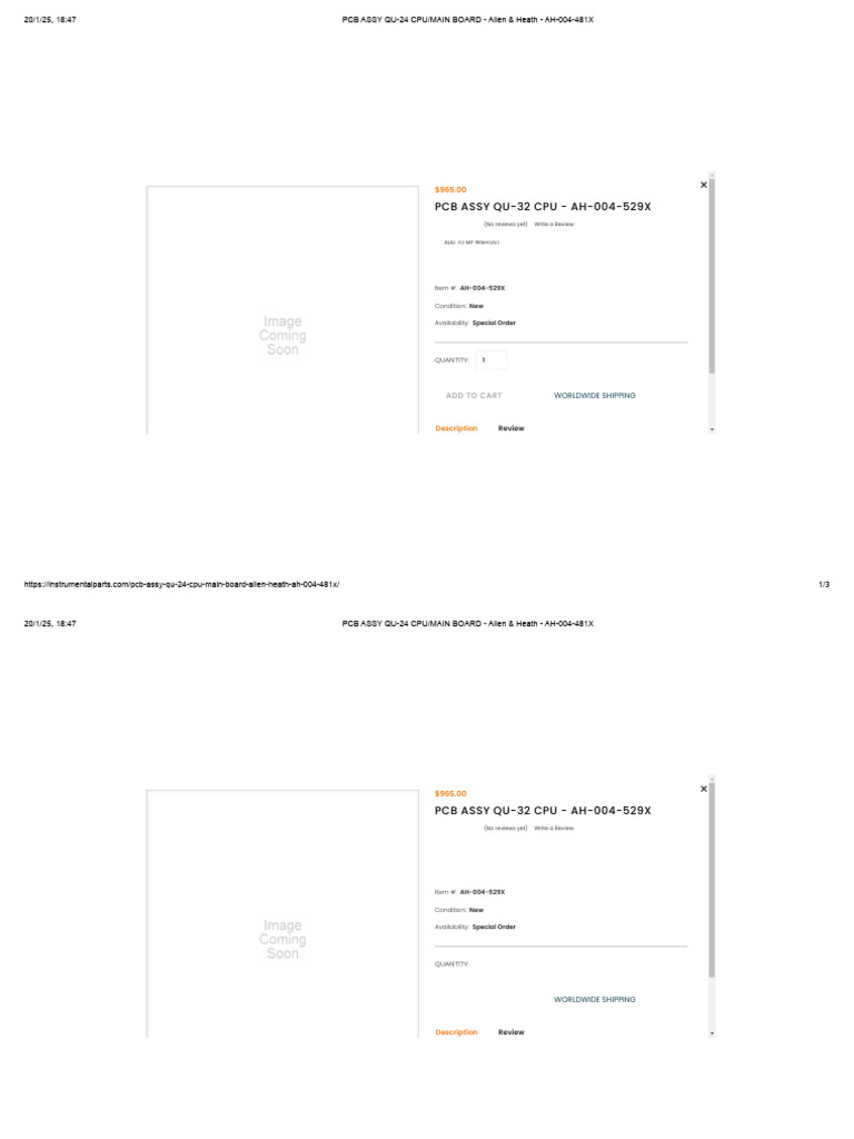 AH-004-481X Allen & Heath PCB Assembly | PDF | World Wide Web ...