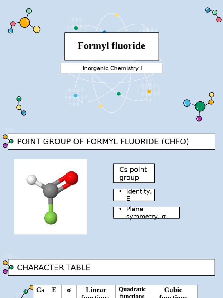 Inorganic Chemistry: Formyl Fluoride | PDF