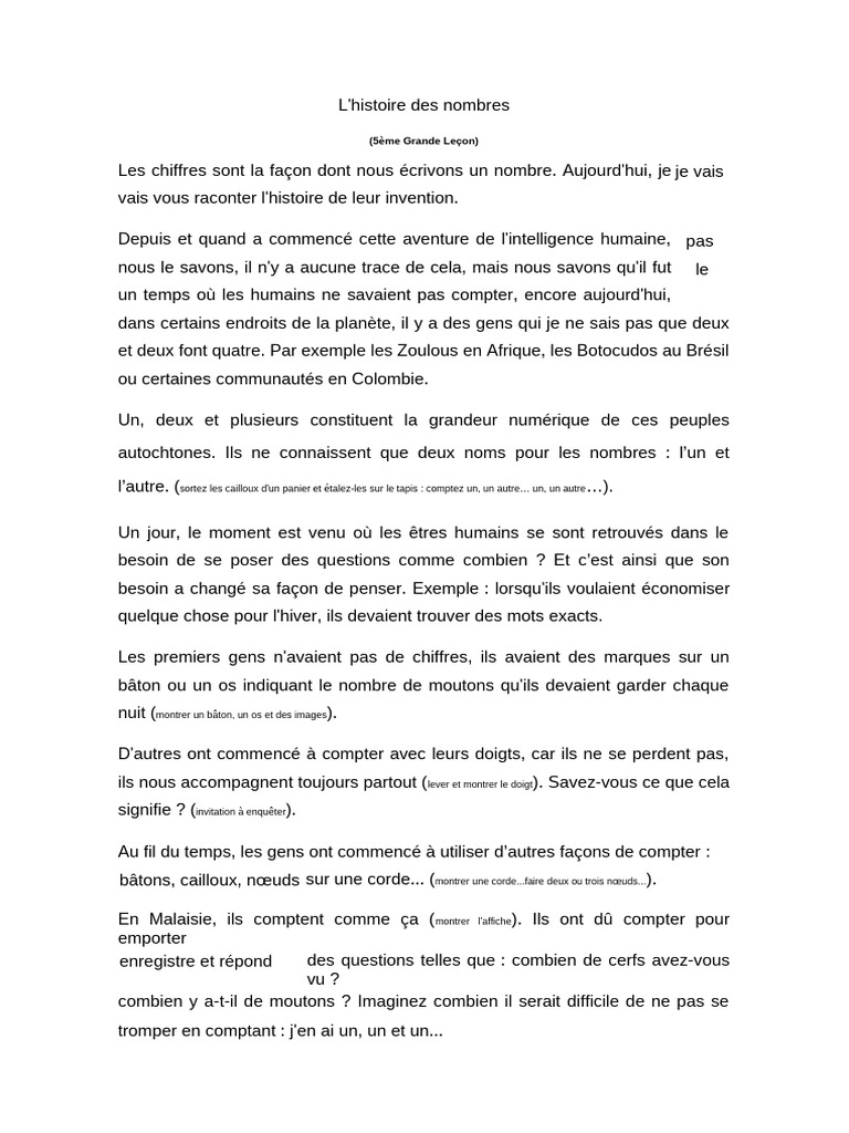 Histoire des Nombres et de leur Écriture | PDF | Écriture | Maïs