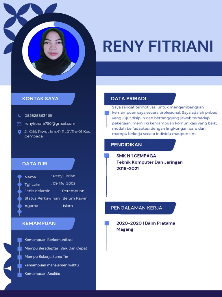 Cv Reny Fitriani | PDF