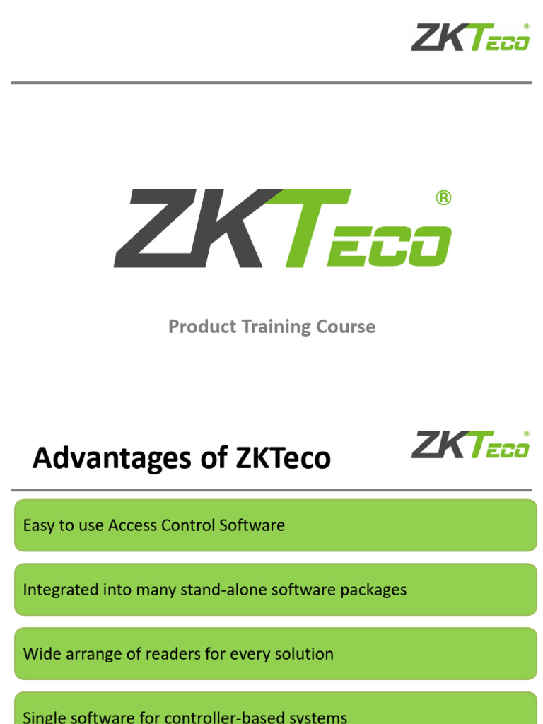 ZKTeco Access Control Training Guide | PDF | Access Control | Biometrics
